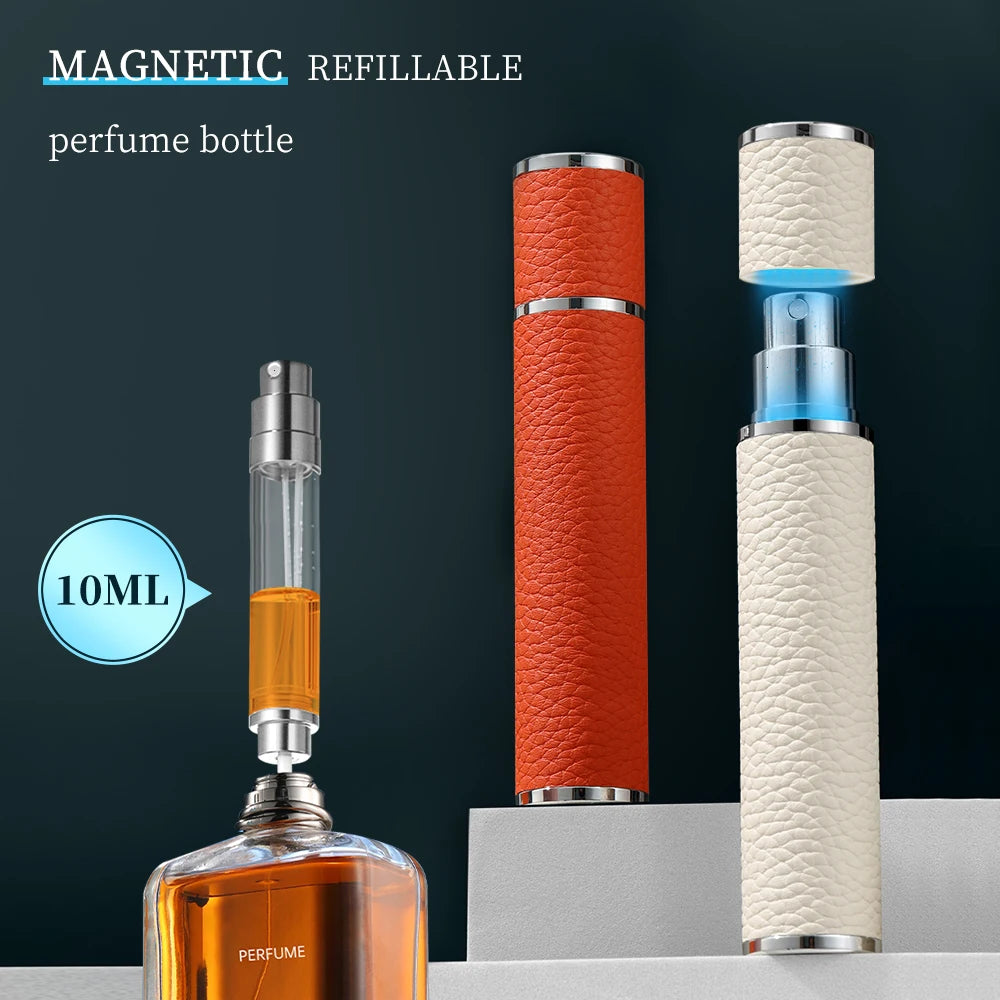 Louischanzl 10ml magnet Perfume Atomizer Bottle Portable leather Spray ...